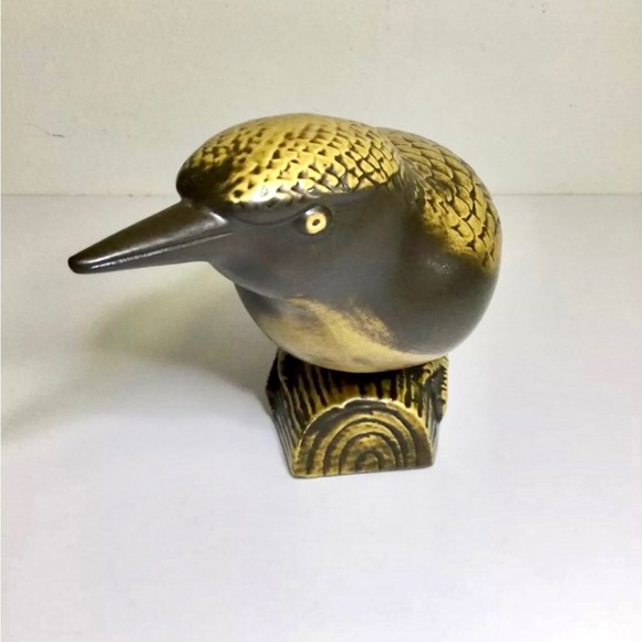 FLOCK-5 | Accents | Vintage Gorgeous Rare Flock5 Sw Brown Yellow Bird ...